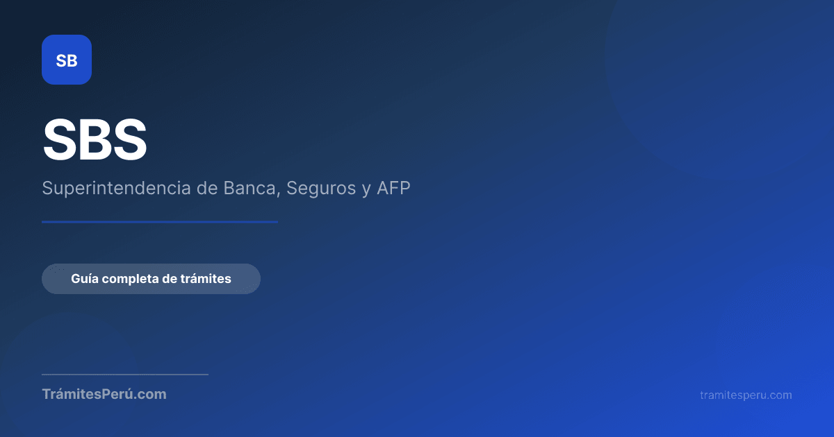 SBS: Consulta de Deudas, Tipo de Cambio y Seguros 2026 | TrámitesPerú