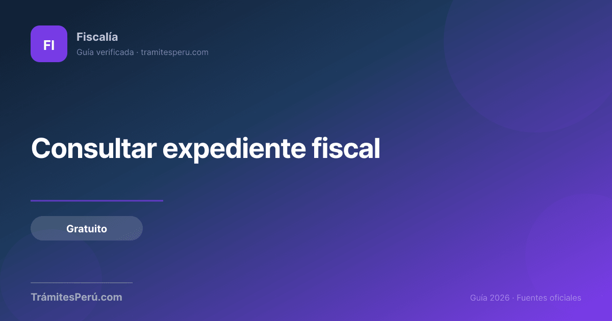 Consulta de carpeta fiscal por DNI | TrámitesPerú