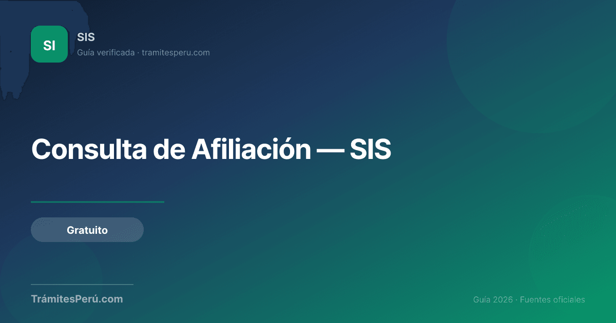 Consulta de afiliación SIS 2026: verifica tu seguro con DNI en cel.sis ...